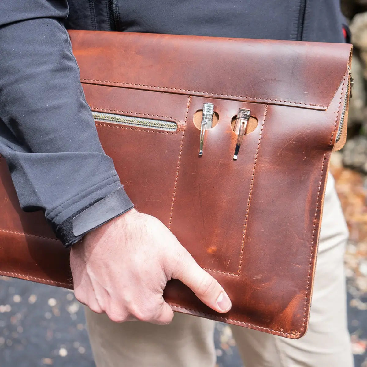 Leather Laptop Case [2 Colors] – Branding Iron Custom Goods