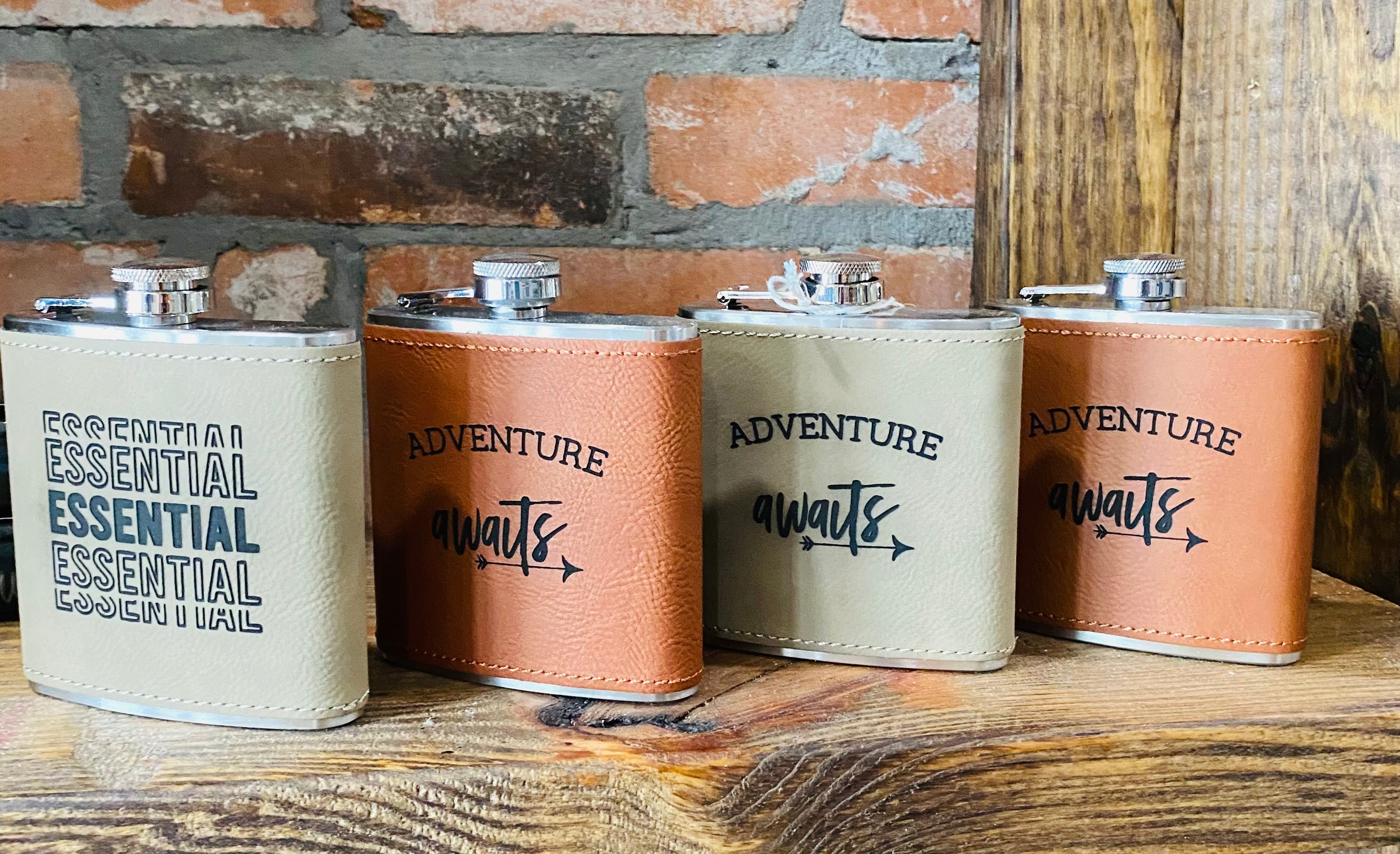 Leather Wrapped Flasks [3 Styles] – Branding Iron Custom Goods